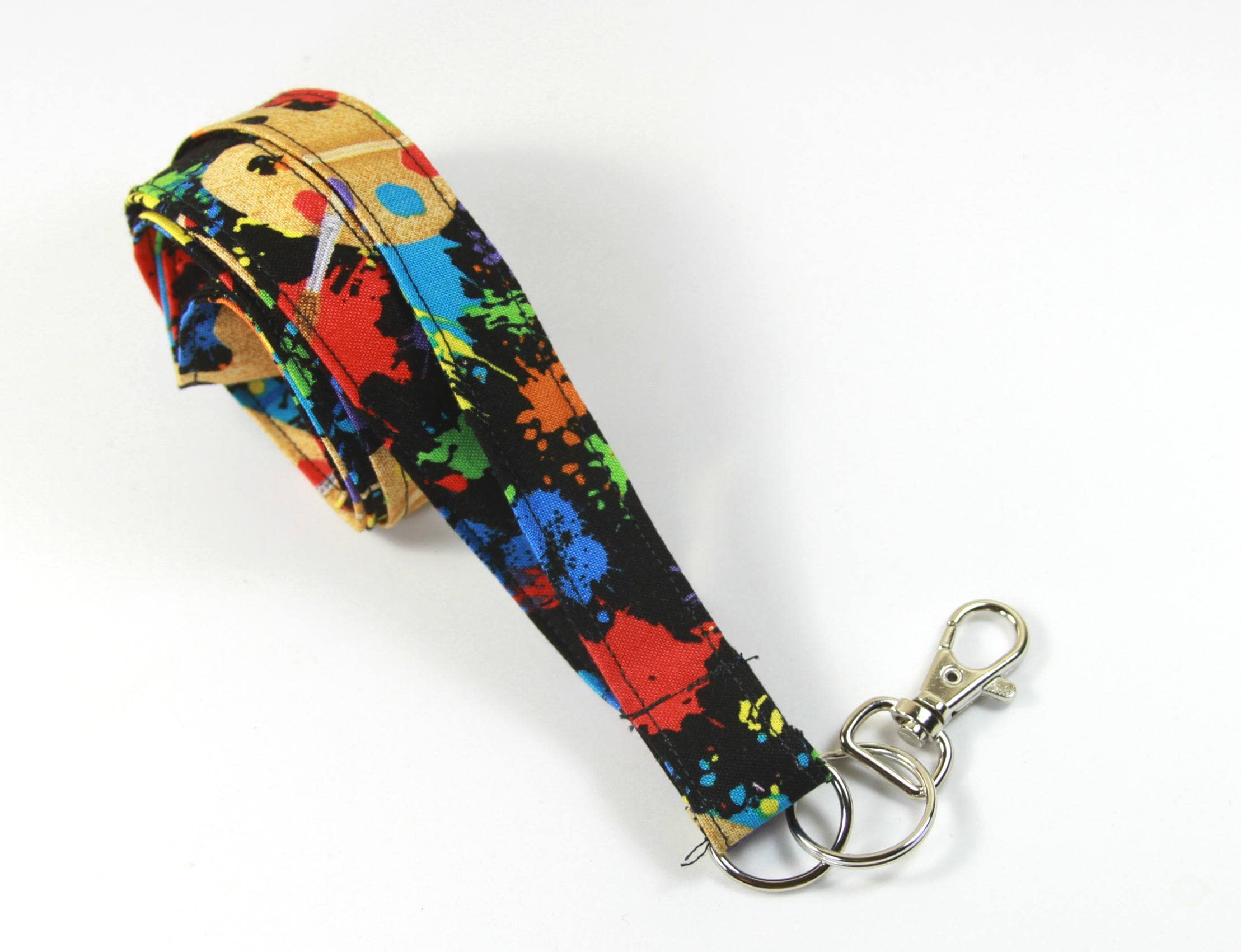 PAINTER fabric lanyard Painting fabric badge holder Painting | Etsy