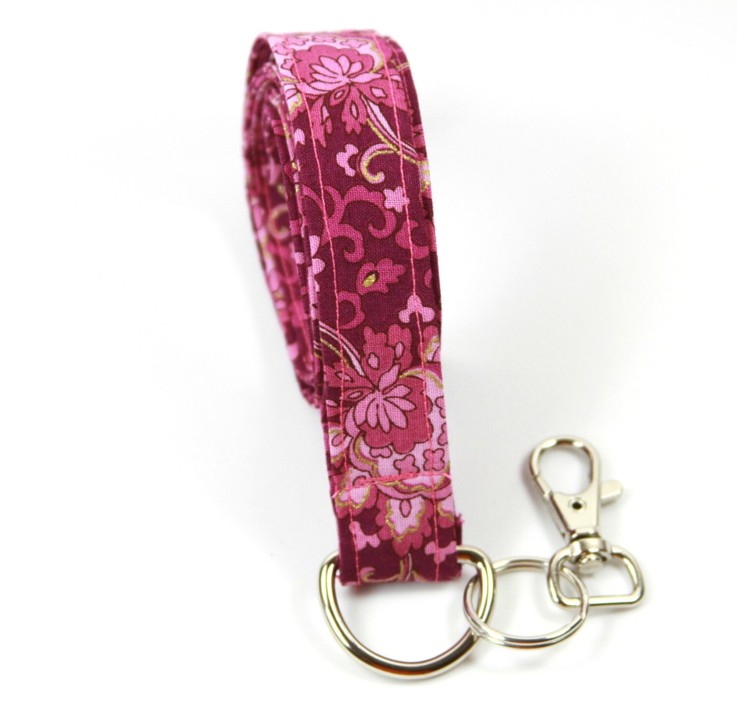 FUCHSIA Fabric Lanyard, Fabric Badge Holder, Purple Pink Lanyard - Etsy