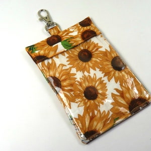 SUNFLOWER Fabric Lanyard, Picture Id Badge Holder, Transparent Badge ...