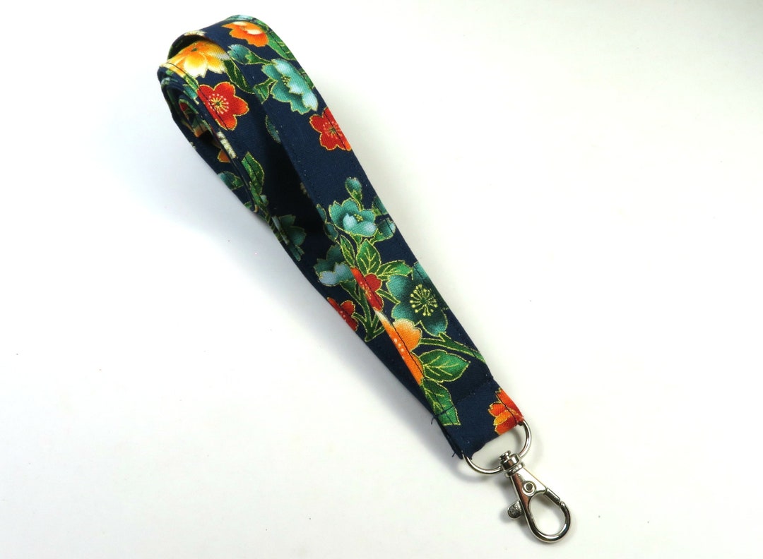 SPRING Fabric Lanyard, Spring Badge Holder, Floral Lanyard, Floral ...
