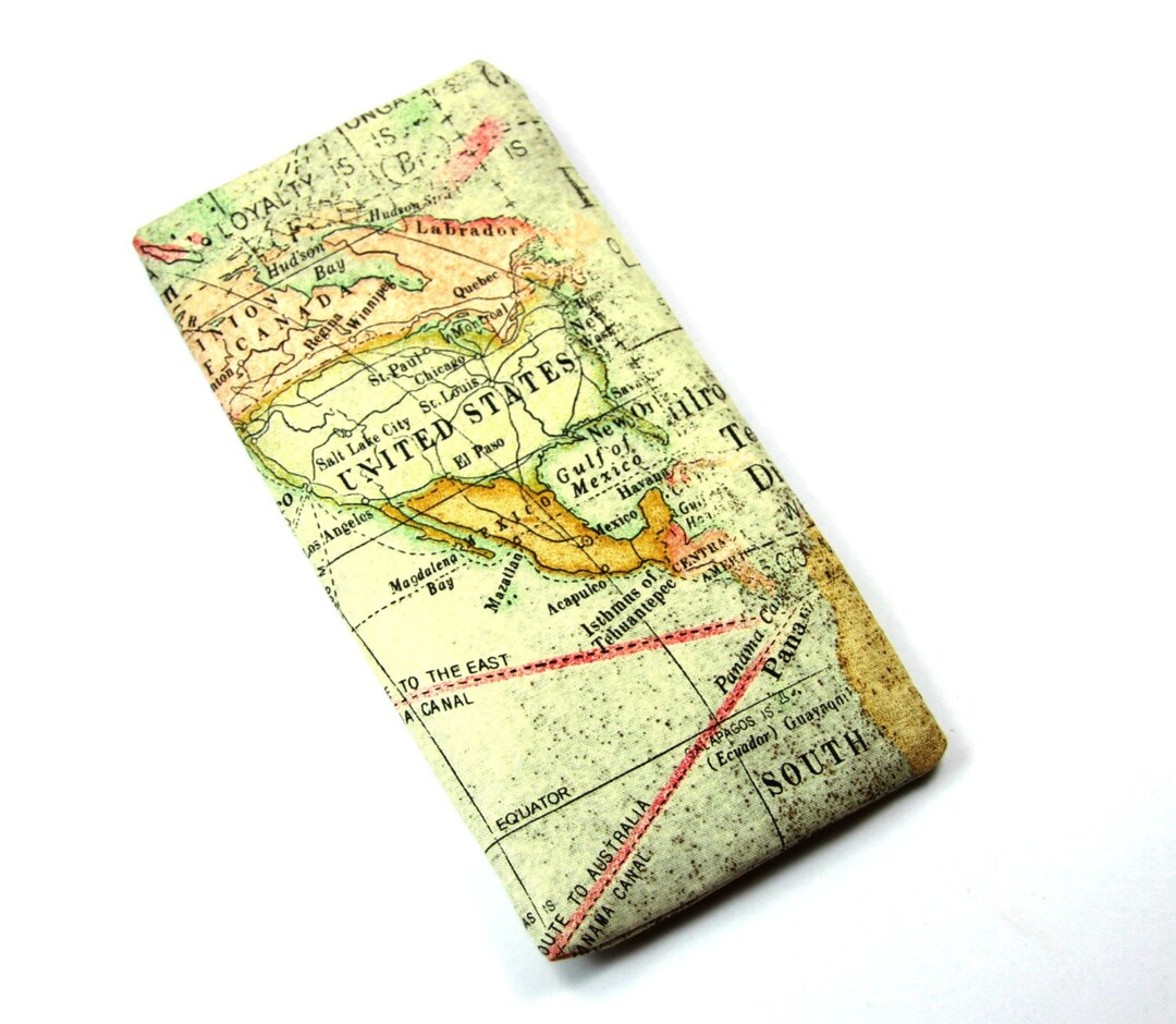 MAP Fabric Bag, Sunglasses Bag, Eyeglasses Case, Map Design Bag, Men's ...
