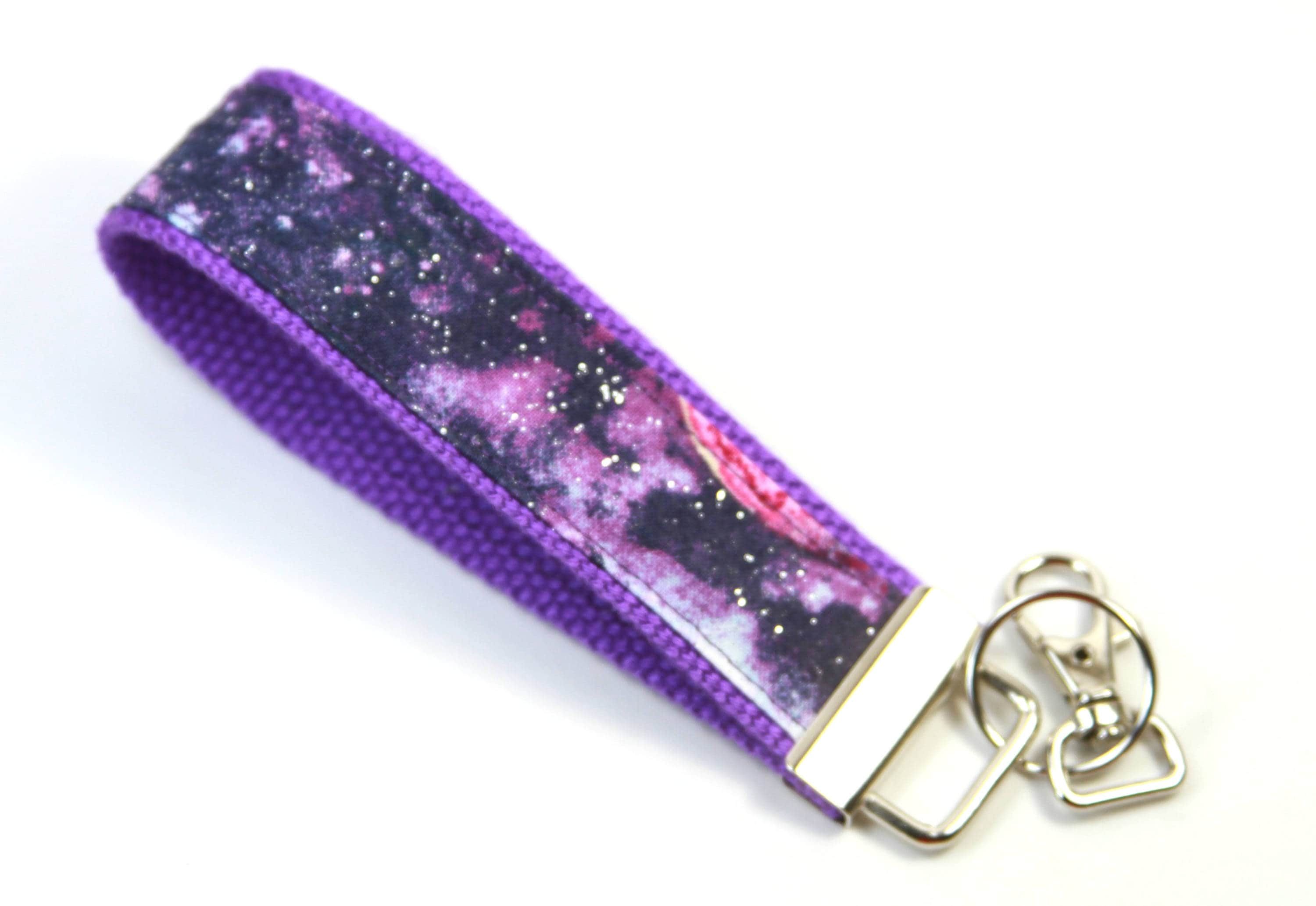PURPLE GALAXY Fabric key fob Fabric keychain Galaxy key | Etsy