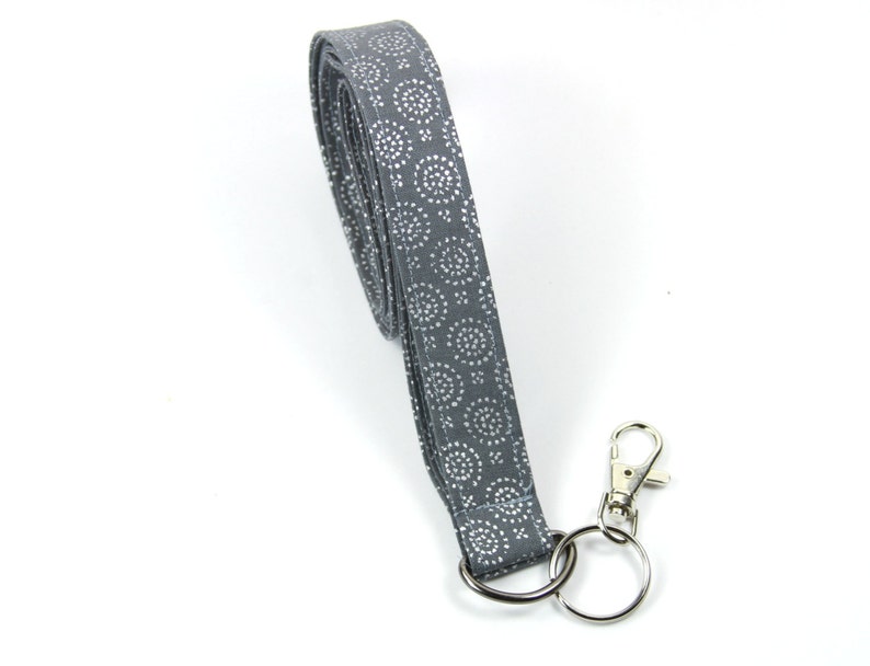GRAY Fabric Lanyard Mandala Lanyard Mandala Fabric Badge - Etsy