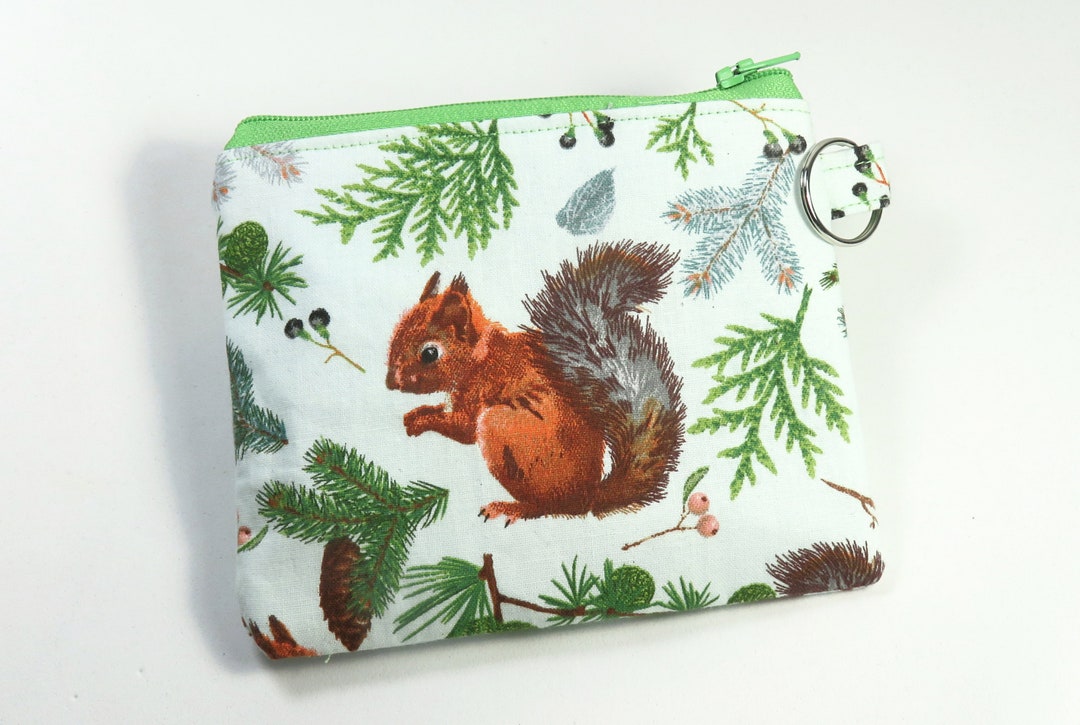 SQUIRREL Fabric Bags, Zipper Bags, Squirrel Bags, Zipper Bags - Etsy