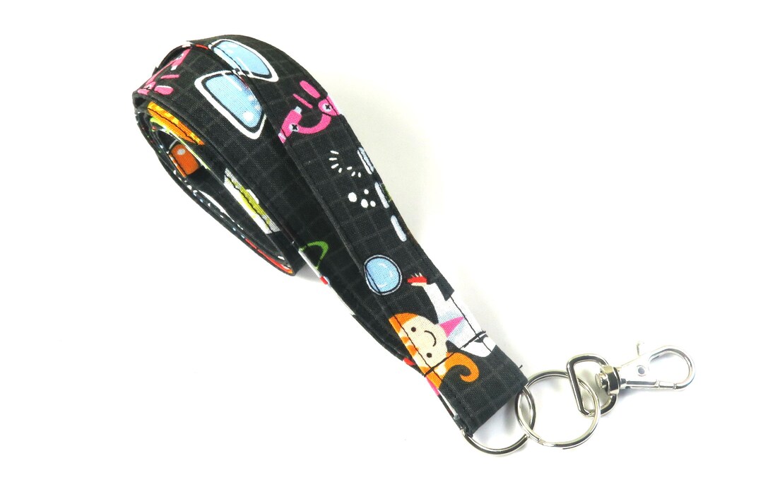 SCIENCE Fabric Lanyard, Fabric Badge Holder, Science Lanyard, Science ...