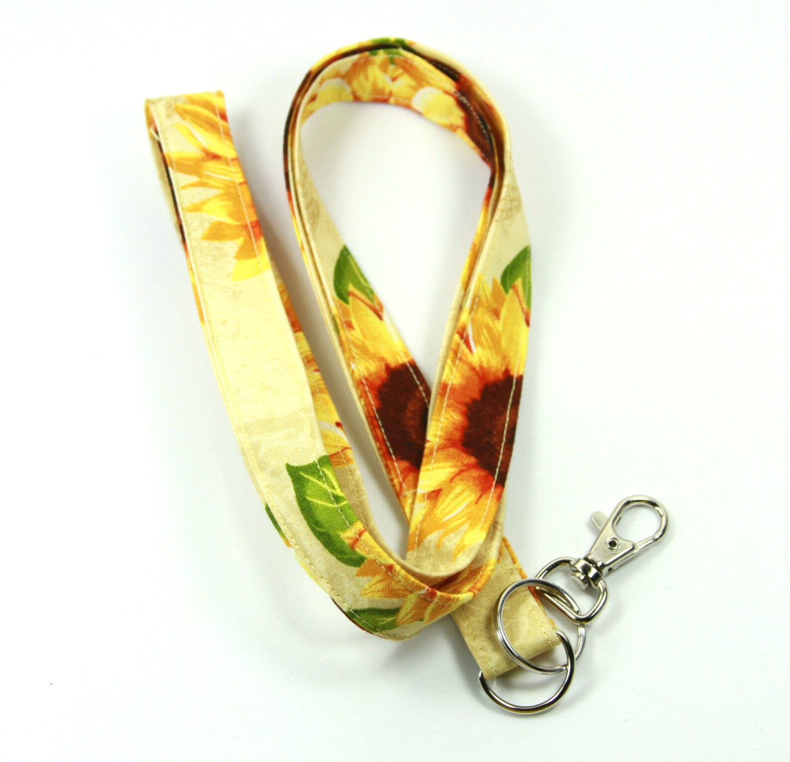 SUNFLOWER Fabric lanyard Sunflower Badge Holder Sunflower | Etsy