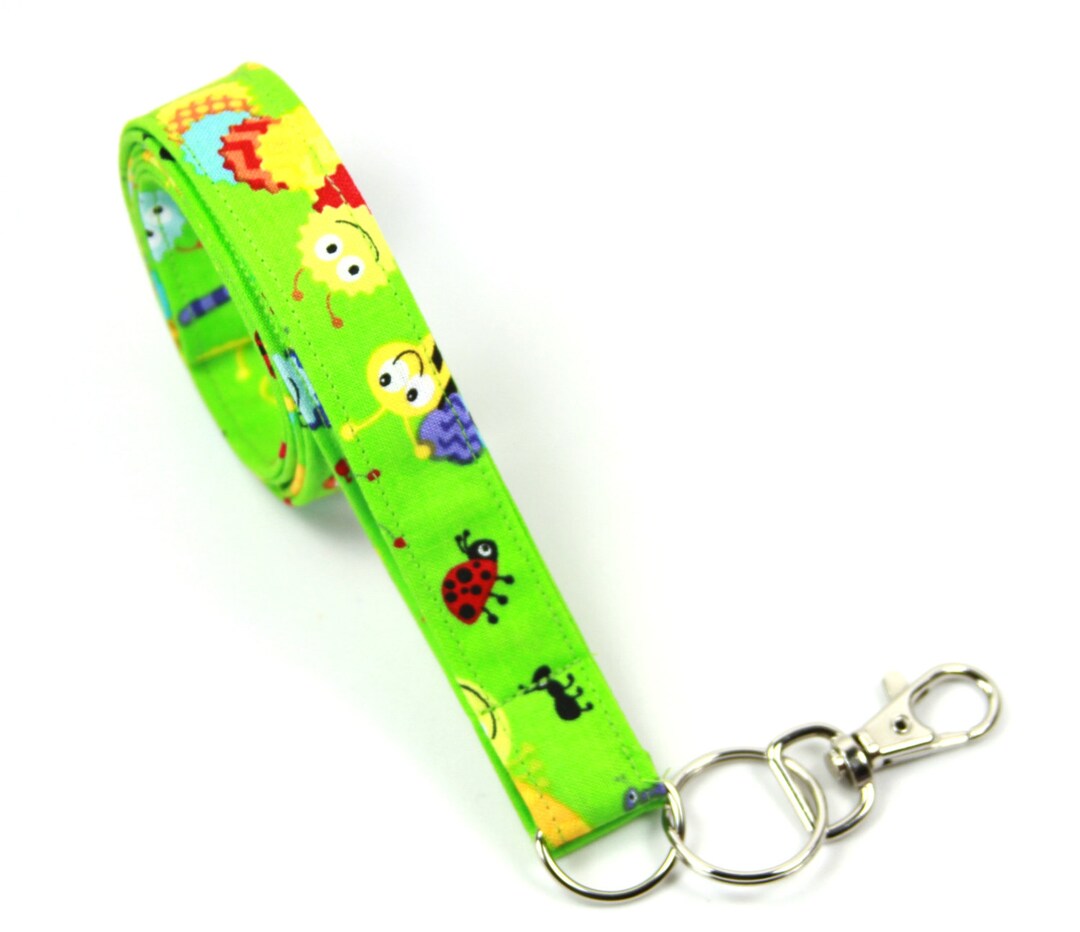 BUGS Fabric Lanyard, Fabric Lanyard, Fabric Badge Holder, Butterfly ...