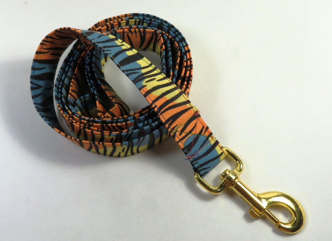 CHEETAH Print Fabric Dog Leash, Colorful Dog Leash, Fabric Dog Leashes ...