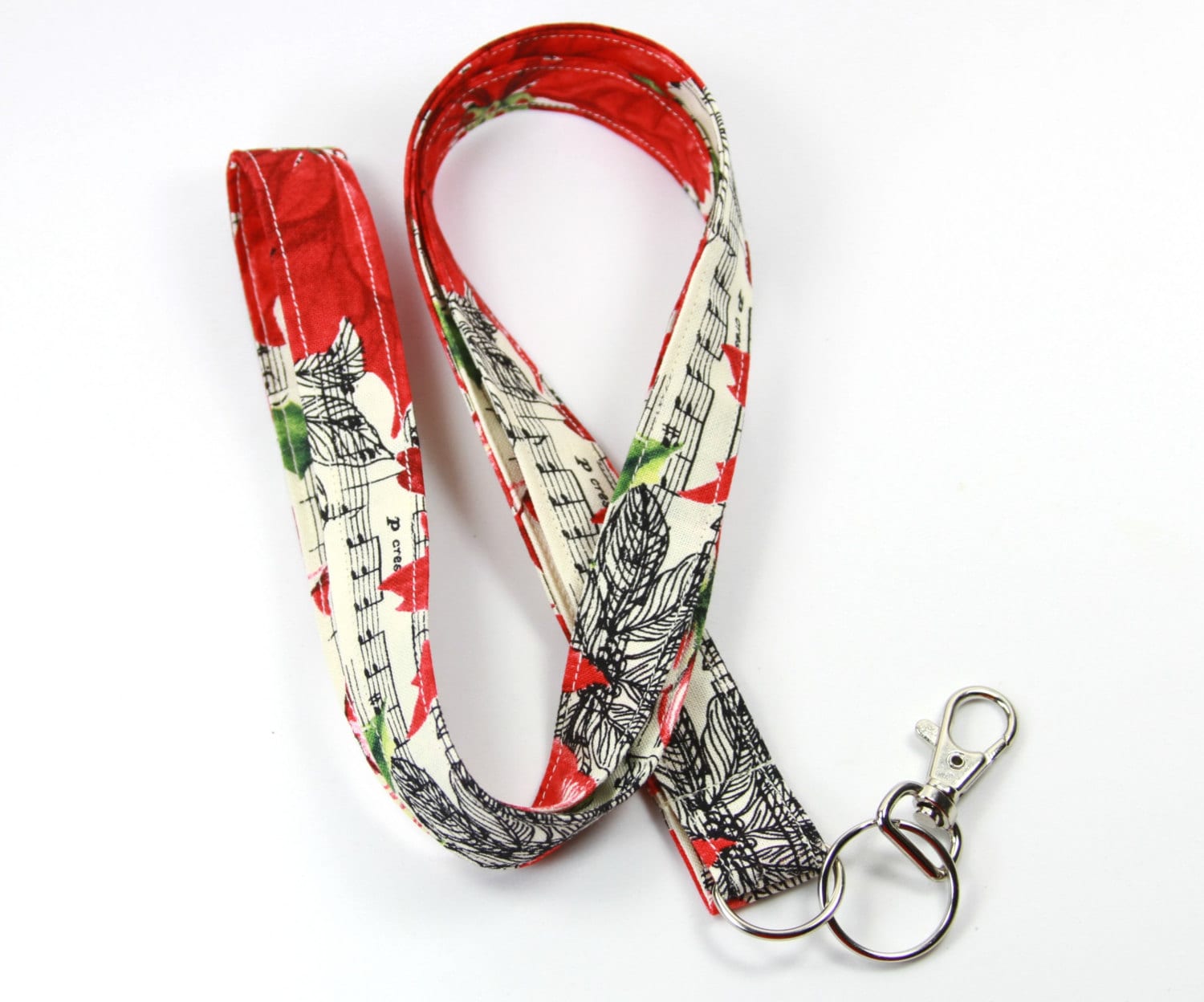 MUSIC Fabric Lanyard, Fabric Badge Holder, Musical Notes Badge Holder ...