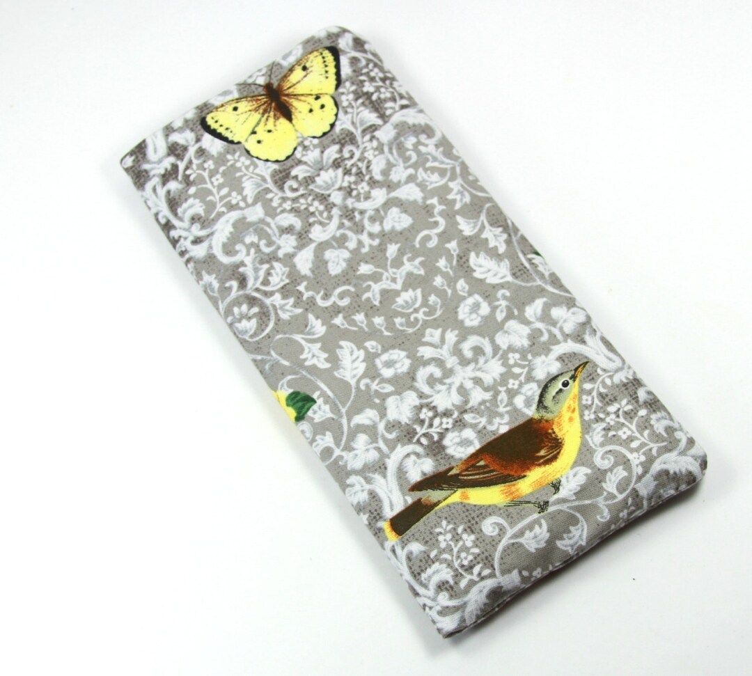 YELLOW Fabric Bag, Yellow Bird Fabric Case, Yellow Finch Bag, Yellow ...