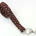 POLKA DOT Fabric Lanyard, Fabric Badge Holder, Brown Badge Holder ...