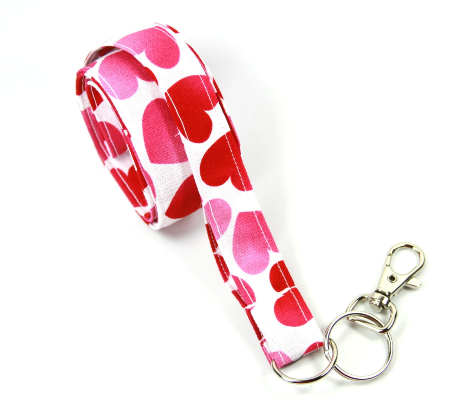 HEART Fabric Lanyard, Heart Lanyard, Washable Lanyard - Etsy
