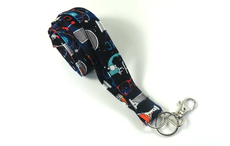SCIENCE Fabric Lanyard, Science Badge Holder, Chemistry Badge Holder ...