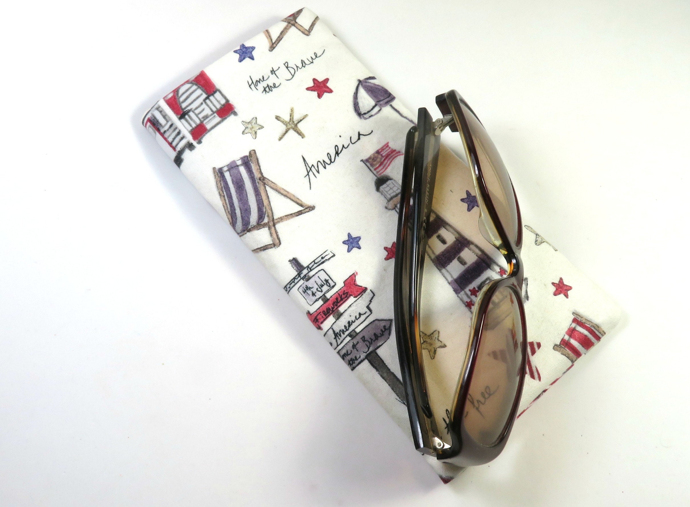 LIGHTHOUSE Fabric Bags, Patriotic Design Bags, July 4th Design Bags ...