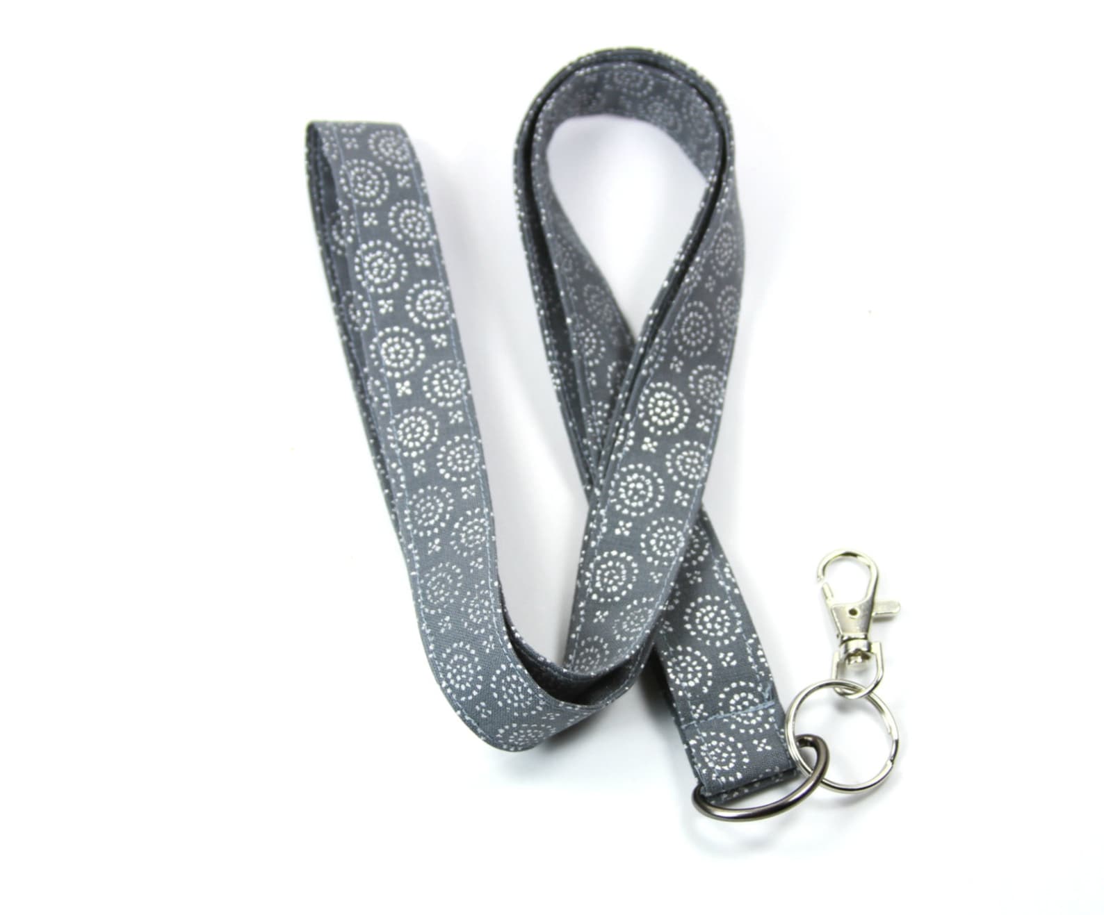 GRAY Fabric Lanyard Mandala Lanyard Mandala Fabric Badge | Etsy