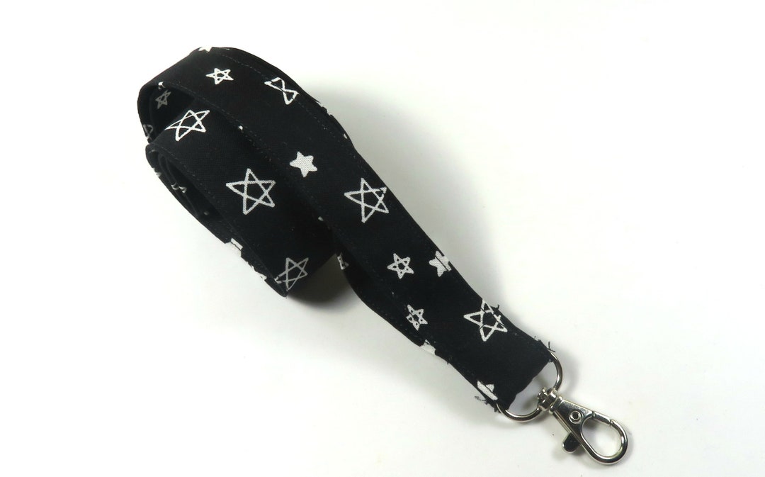 STARS Fabric Lanyard, Stars Badge Holder, Black Badge Holder, Black ...