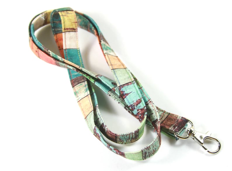 VINTAGE Fabric Lanyard Colorful Lanyard Fabric Lanyard - Etsy