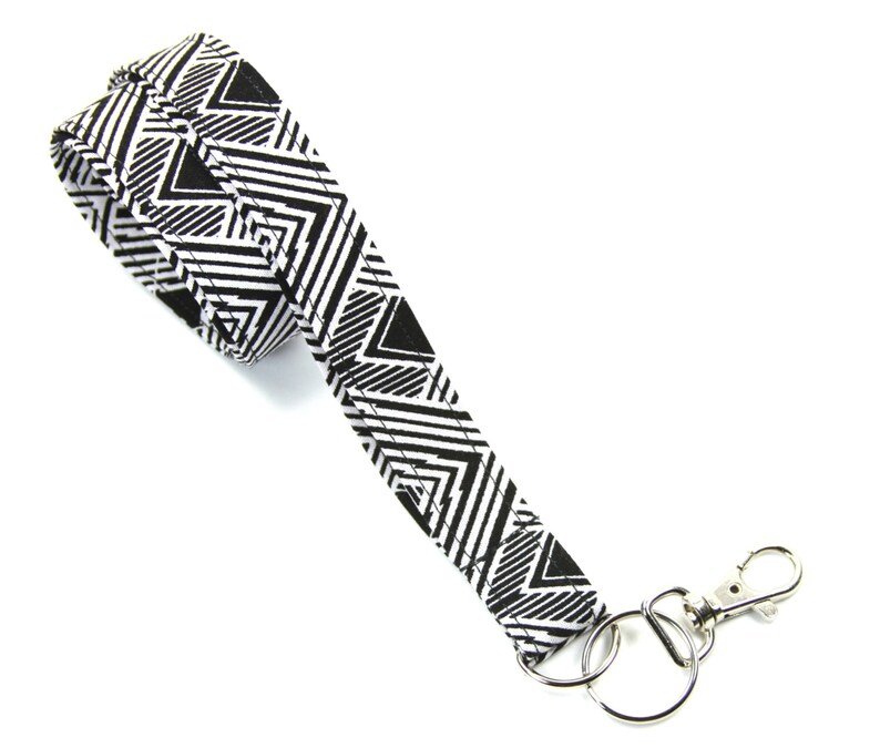 ZIG ZAG Fabric Lanyard Zebra Design Lanyard Zebra Print | Etsy