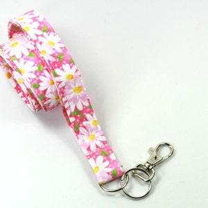 SPRING FLOWERS Fabric Lanyard, Fabric Lanyard, Flower Fabric Lanyard ...