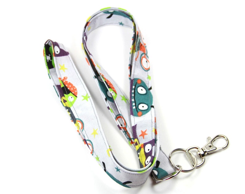 MONSTER Fabric Lanyard Monster Badge Holder Kids Lanyard - Etsy