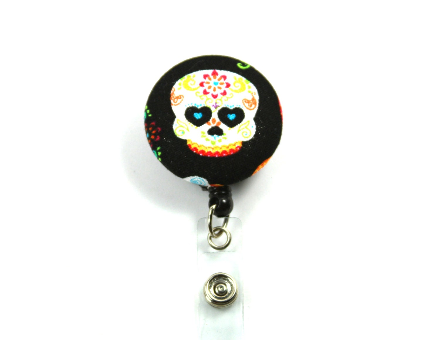 SKULL Badge Reel, Skull Retractable Badge Reel, Skull Button Reel - Etsy