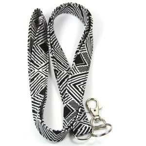 ZIG ZAG Fabric Lanyard Zebra Design Lanyard Zebra Print - Etsy