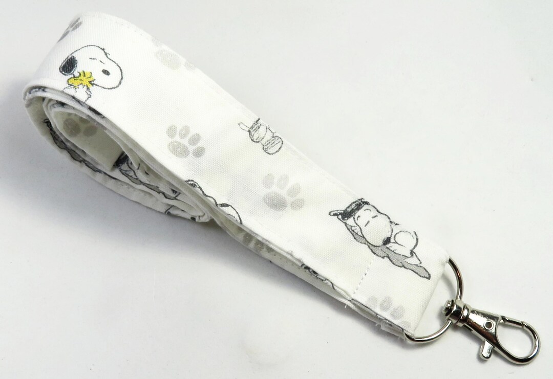 DOG Sleeping Dog Lanyard, Cute Paw Print Lanyard, Fabric Badge Holder ...