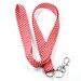 POLKA Fabric Lanyard, Polka Dot Lanyard, Red and White Badge Holder ...