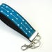 ARROW Fabric Key Fob, Arrow Key Chain, Teal Arrow Keychain, Black and ...