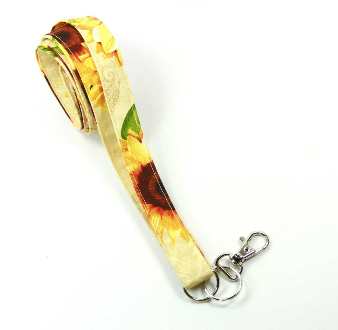SUNFLOWER Fabric Lanyard Sunflower Badge Holder Sunflower | Etsy