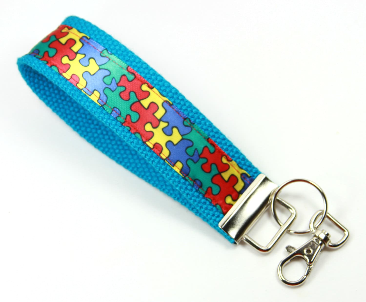 PUZZLE Fabric Key Fob Puzzle Wristlet Autism Awareness Key - Etsy Australia
