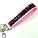 PINK RIBBON Fabric Key Chain, Fabric Key Fob, Breast Cancer Awareness ...
