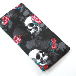 SKULLS Fabric Case, Sunglasses Case, Eyeglasses Case, Skull Fabric Case ...