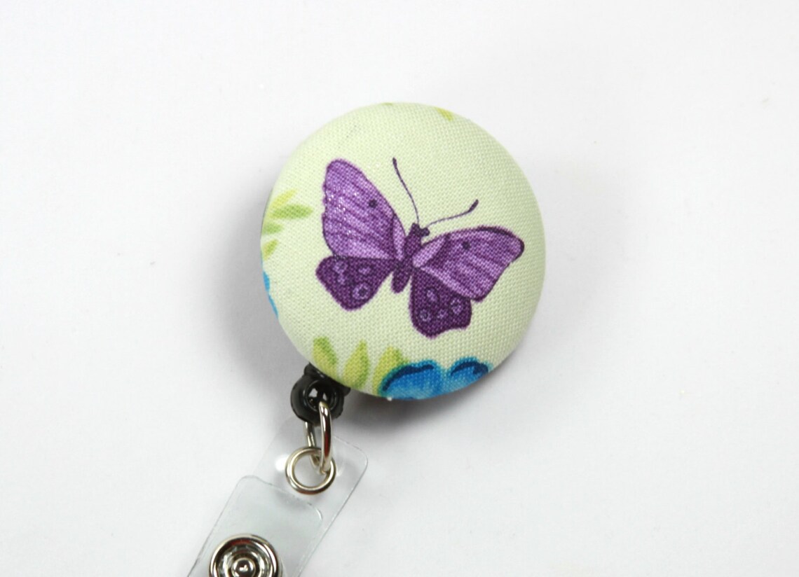 BUTTERFLY Badge Reel Retractable Badge Reel Butterfly - Etsy