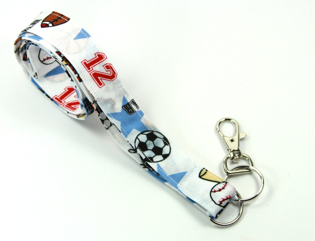 SPORTS Fabric Lanyard, Baseball Lanyard, Sports Badge Holder, Game ...