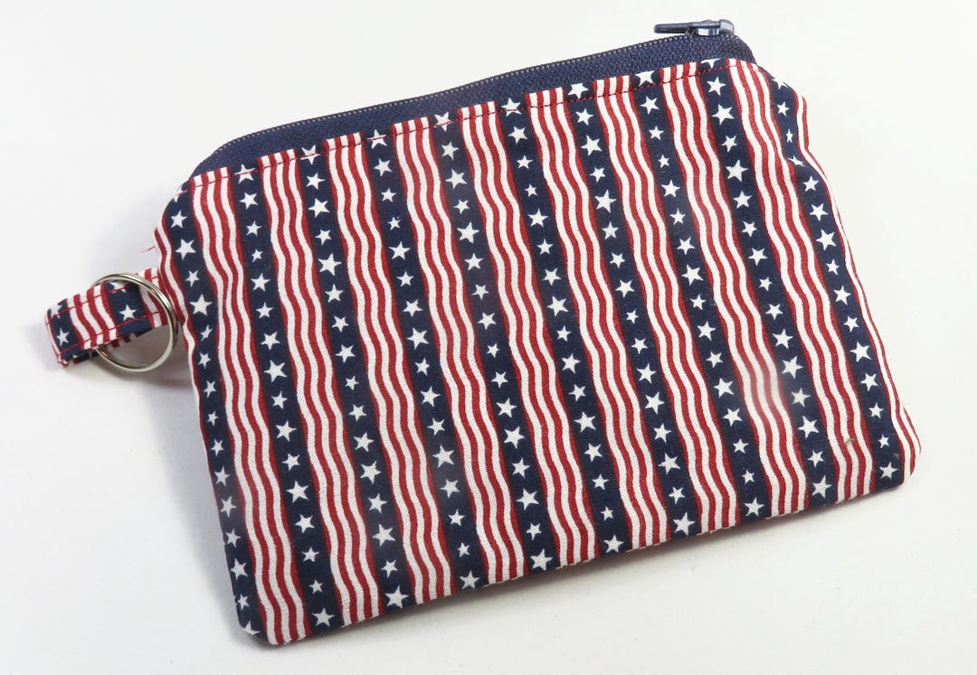 PATRIOTIC Coin Pouch, Beautiful Stars and Strips Coin Purse, One of a ...