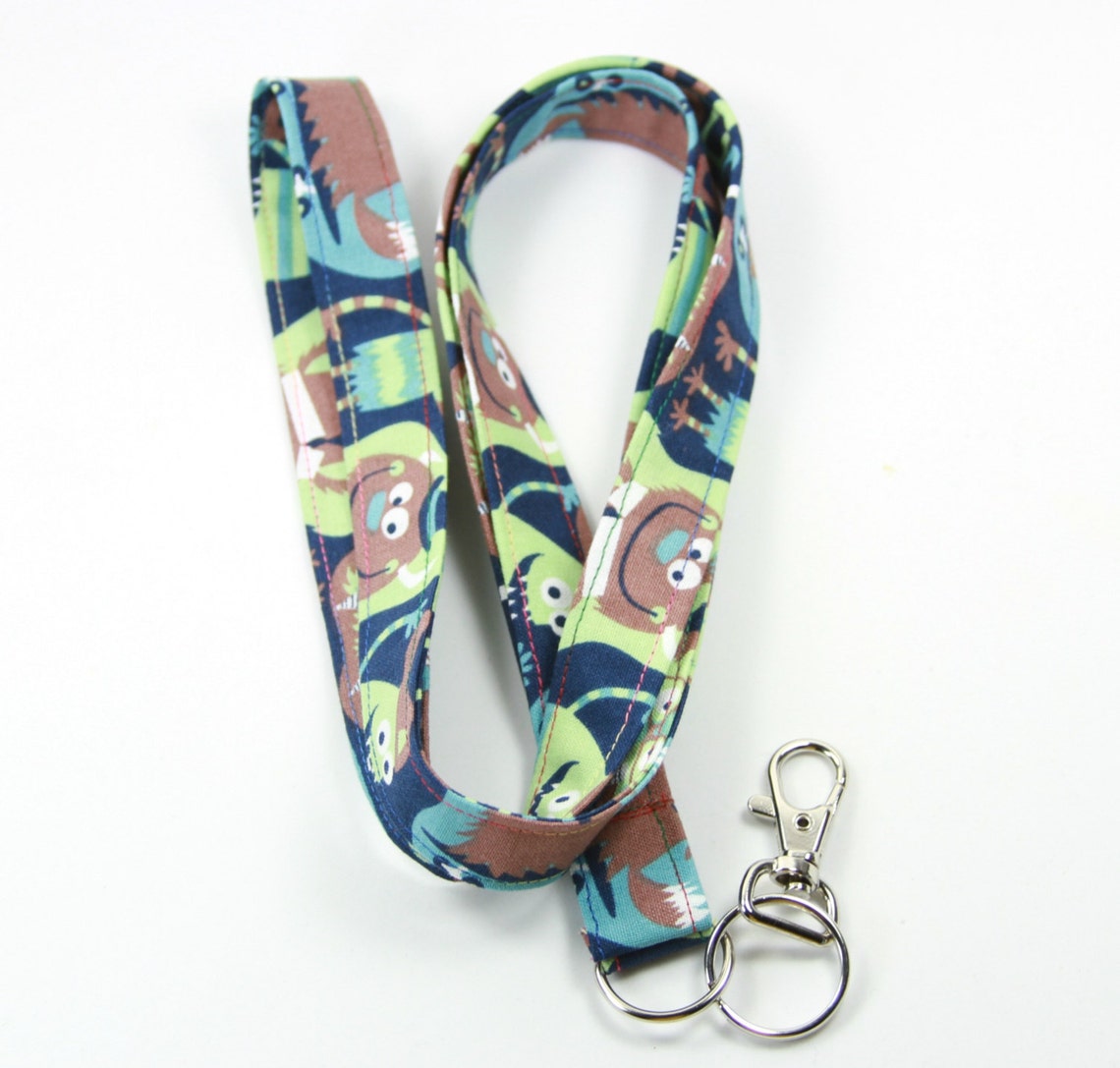 MONSTER Fabric Lanyard Little Monster Badge Holder Monsters | Etsy