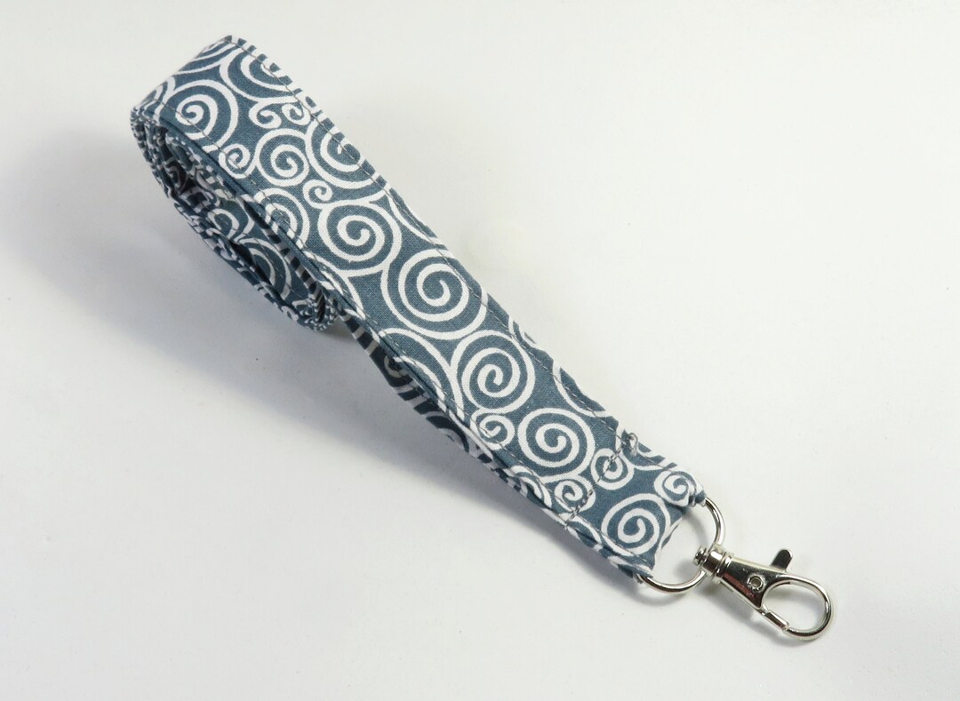 SWIRRL Fabric Lanyard, Blue Swirl Badge Holder, Beautiful Lanyard, Blue ...