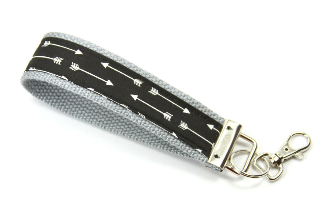 ARROWS Fabric Key Fob, Arrows Key Chain, Black Arrows Key Fob, Arrows ...