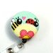 BEE AND LADYBUG Badge Reel, Button Badge Reel, Lady Bug Badge Holder ...