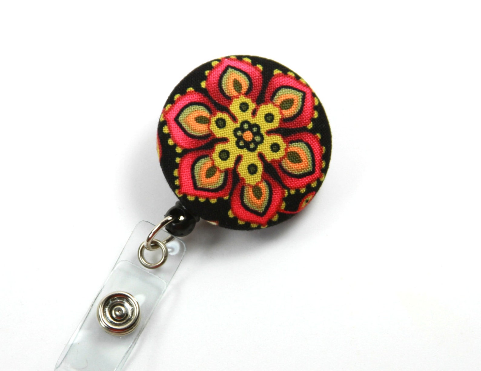FLOWER Badge Reel Retractable Badge Reel Floral Badge Reel - Etsy
