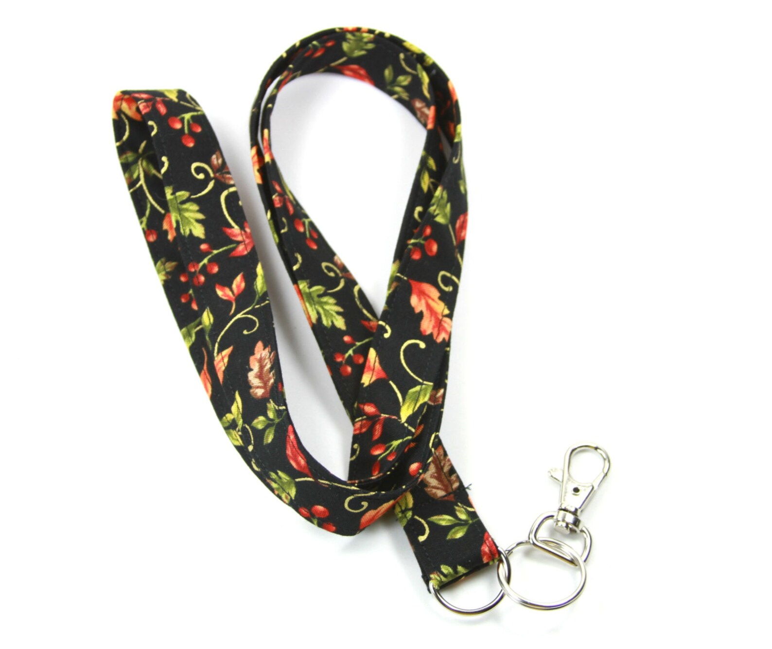 AUTUMN Leaves Badge Holder Harvest Lanyard Fall Badge - Etsy