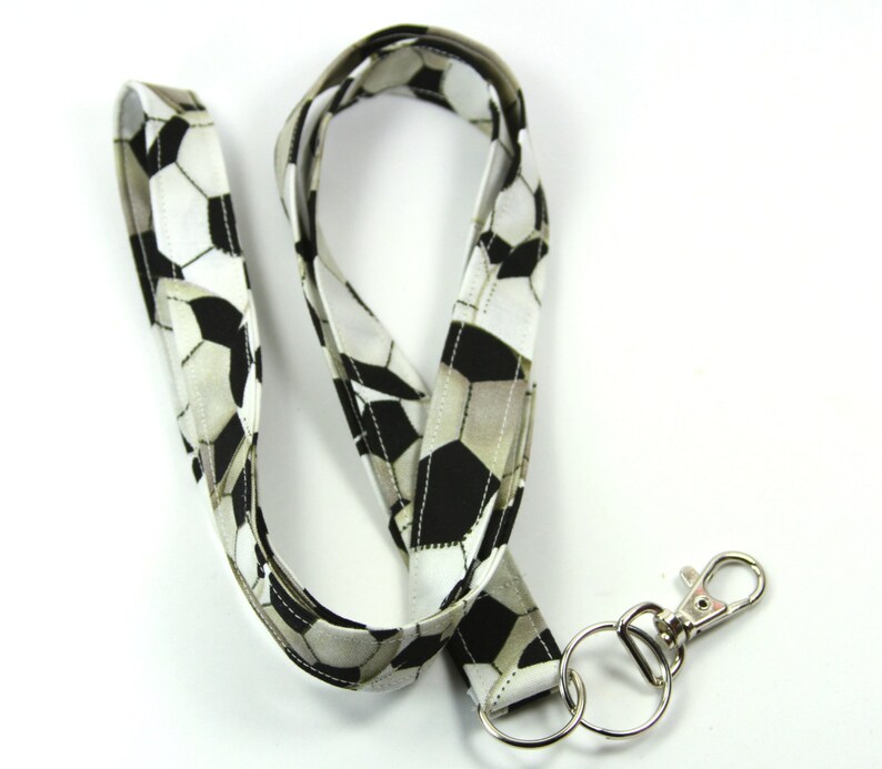 SOCCER Fabric Lanyard Sports Badge Holder Sports Lanyard - Etsy