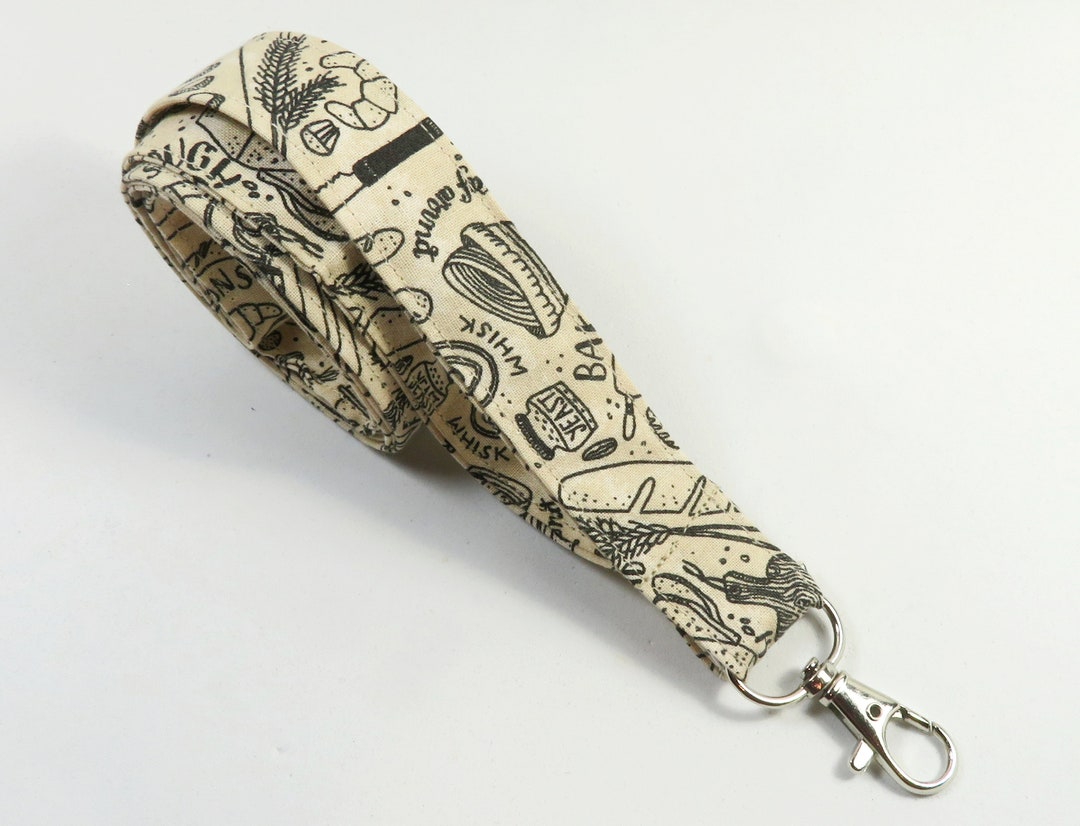 BAKING Design Lanyard, Chefs Badge Holder, Fabric Lanyard, Food Design ...