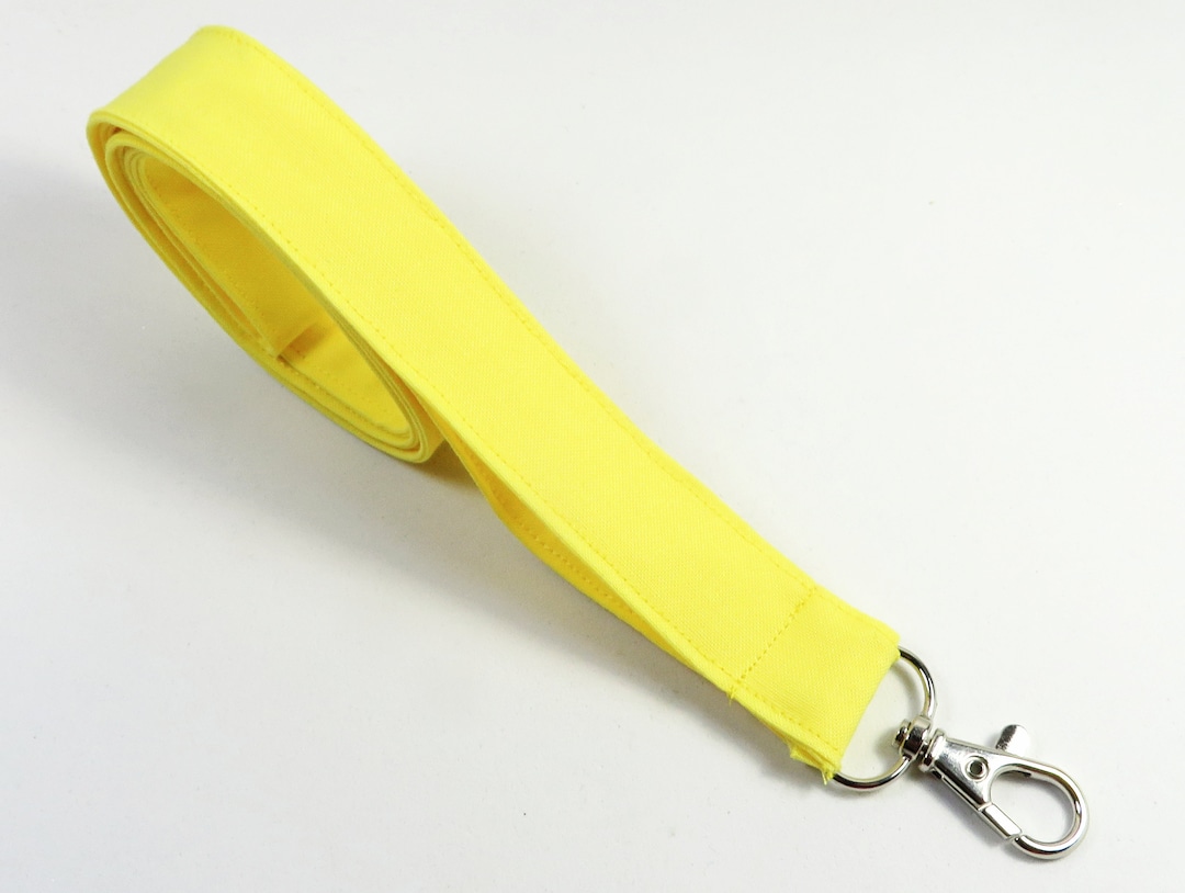 YELLOW Plain Badge Holder, Fabric Yellow Lanyard, Badge Holders - Etsy
