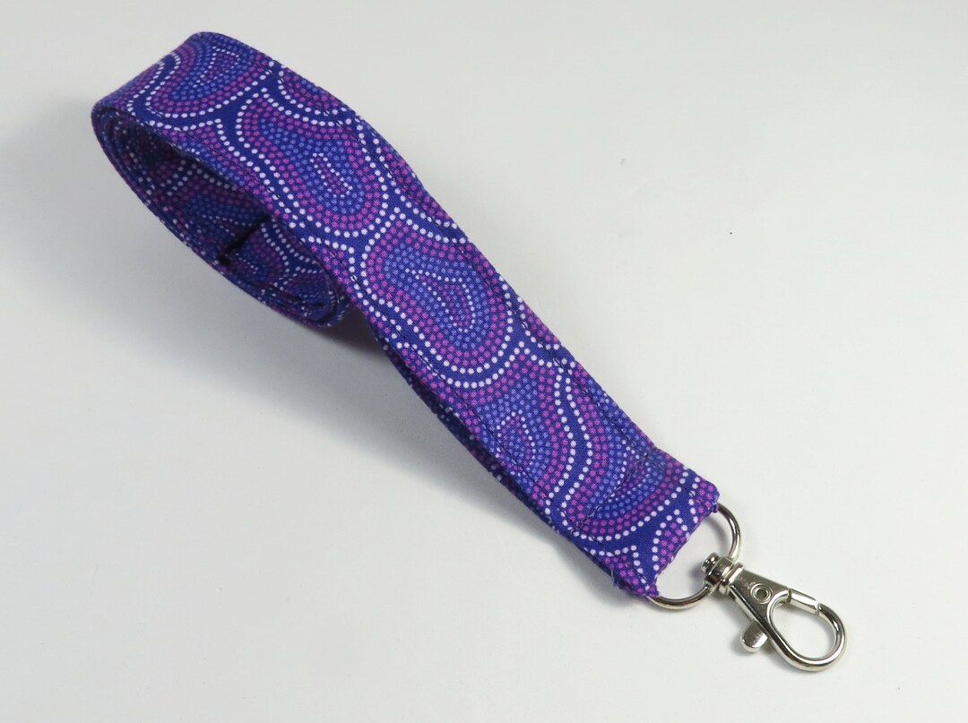 NATURE Design Fabric Lanyard, Purple Color Badge Holder, Agate Design ...