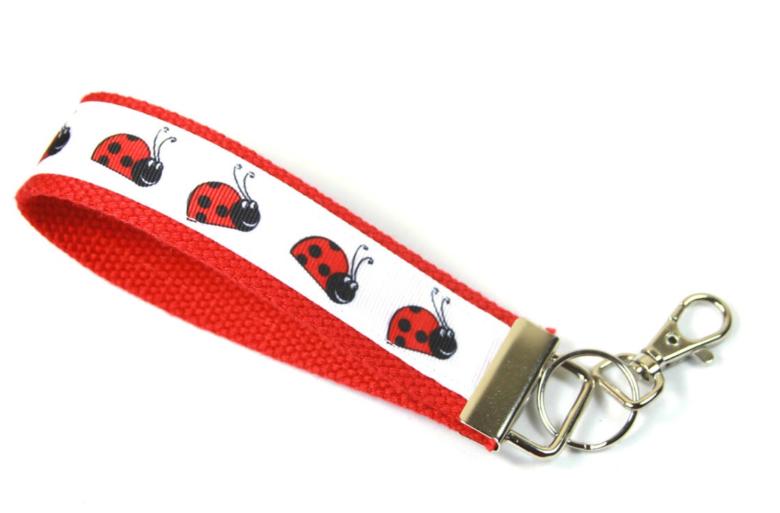 LADYBUG Key Chain Ladybug Keyfob Lady Bug Wristlet Red | Etsy