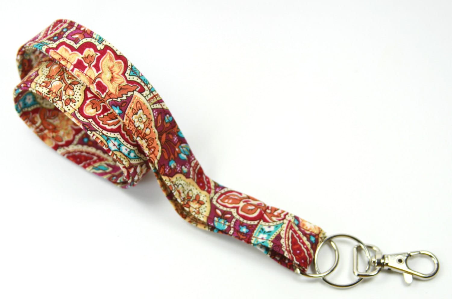 FLOWER Fabric Lanyard, Floral Lanyard, Shiny Lanyard, Brown Badge ...
