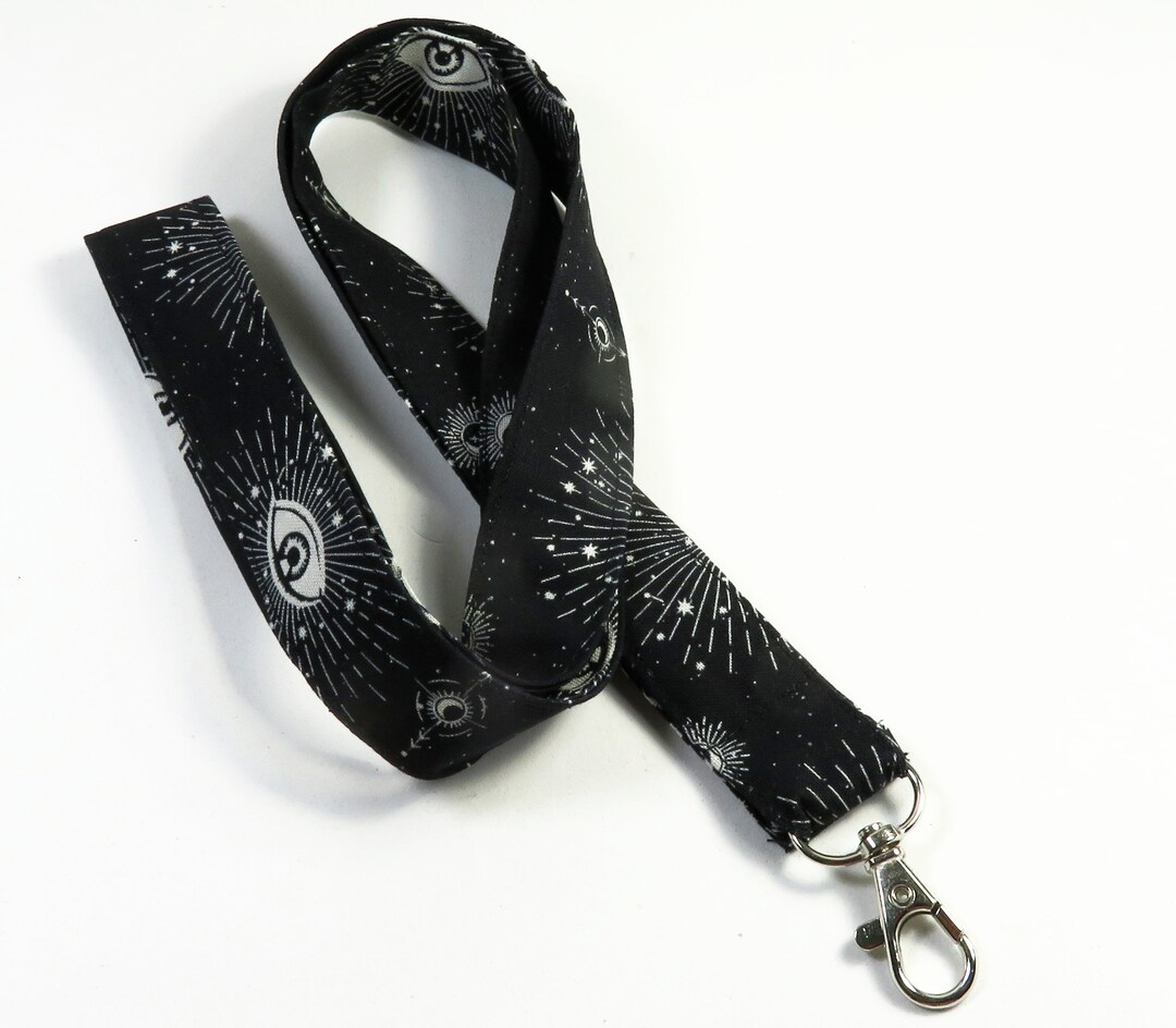 EYES Fabric Lanyard, Stars and Moon Lanyard, Beautiful Star Badge ...