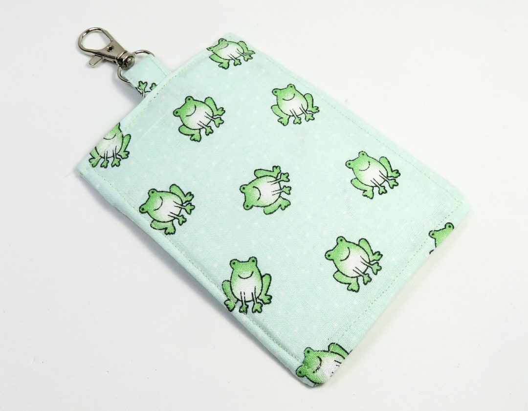 FROG ID Card Holder, Green Frog Badge Holder, ID Card Insert - Etsy